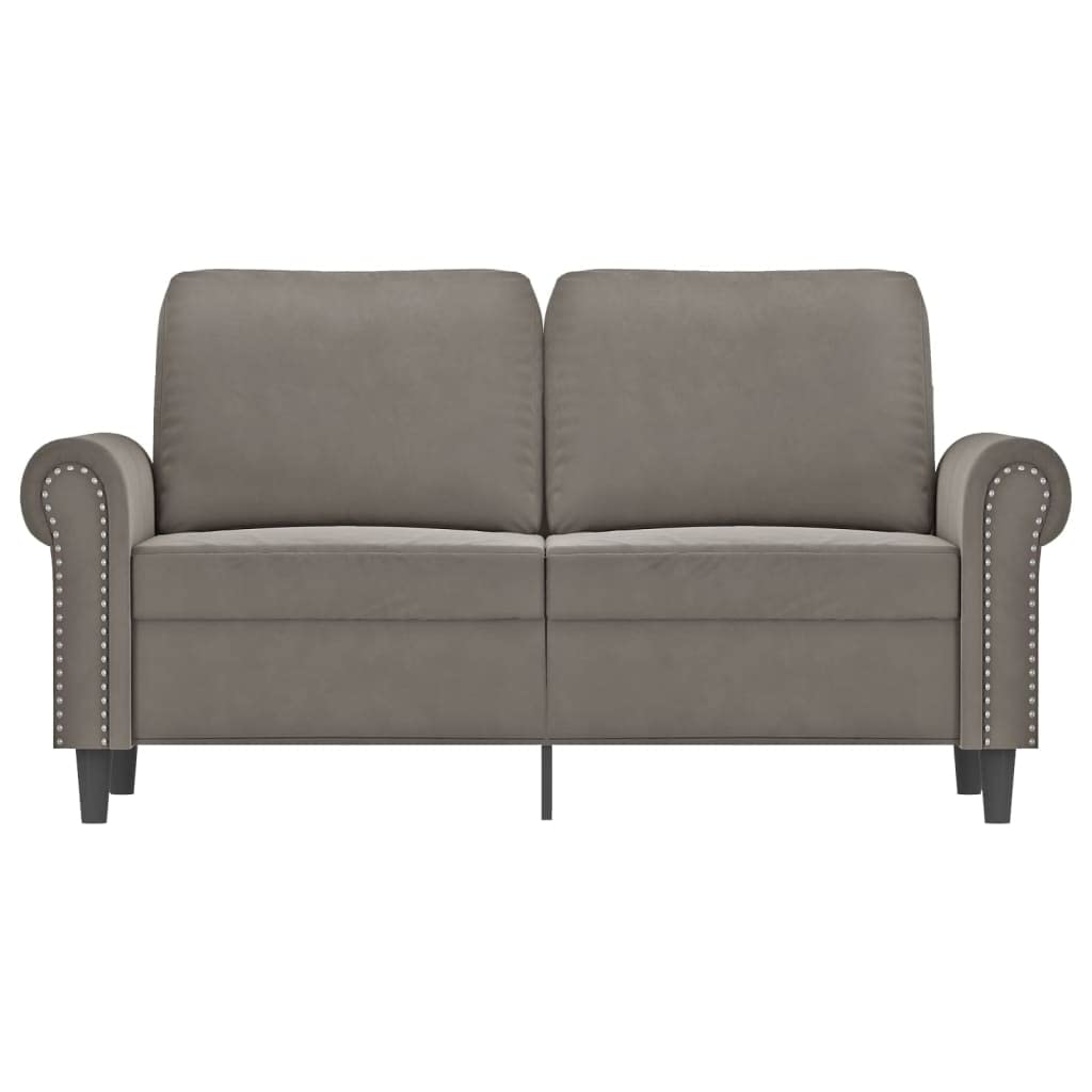 SKM 2-Seater Sofa Light Gray 47.2" Velvet (23.5 KG/51.7 LBS)