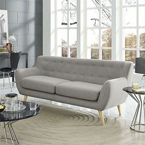 Allora Fabric Sofa in Light Gray