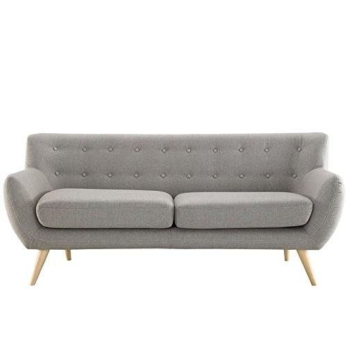 Allora Fabric Sofa in Light Gray