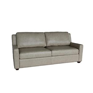 Lea Unlimited Gray Wyatt Sofa in Top Grain Leather, Grey