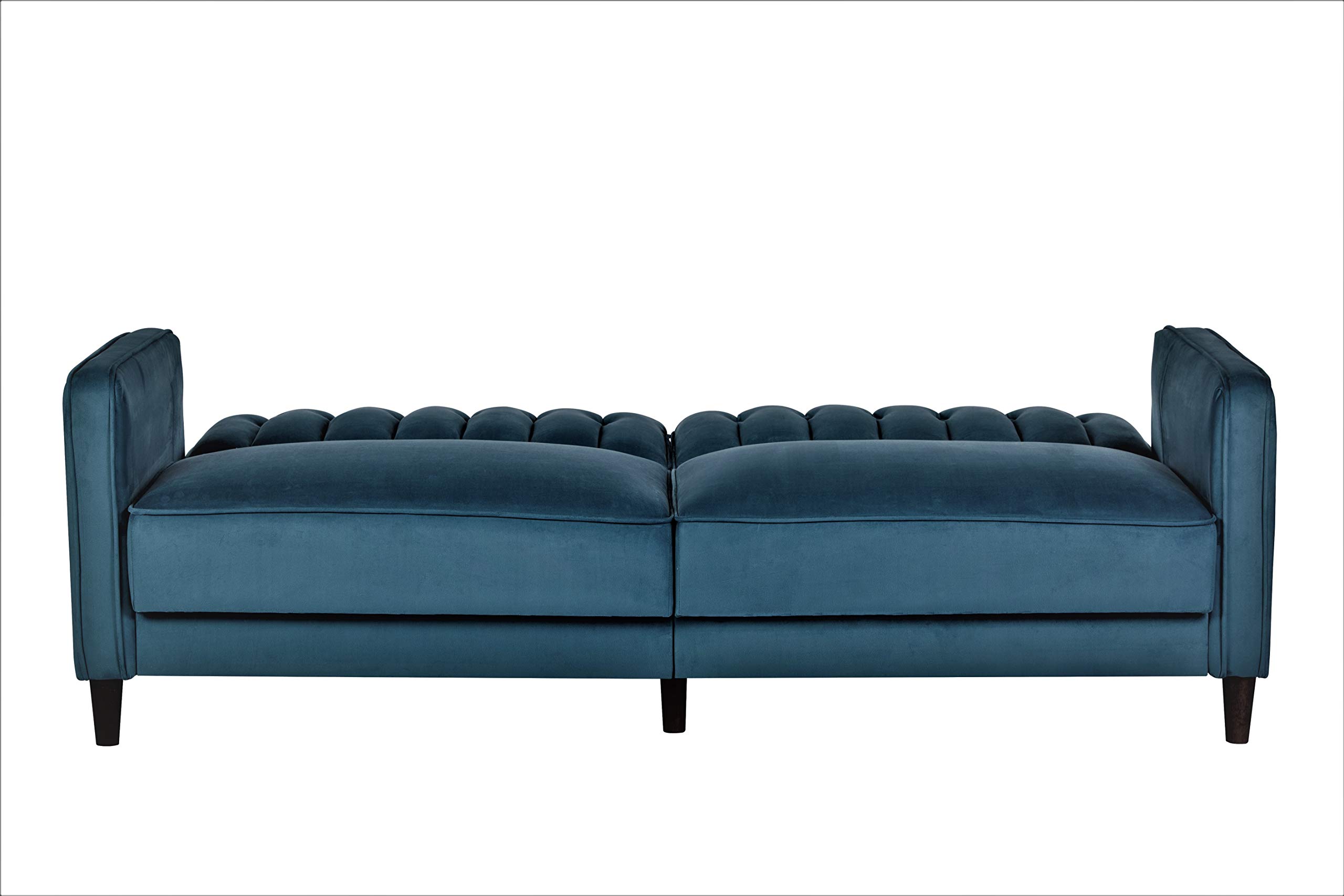 US Pride Furniture Square Arm Sofa Bed Sofabed, Teal Blue