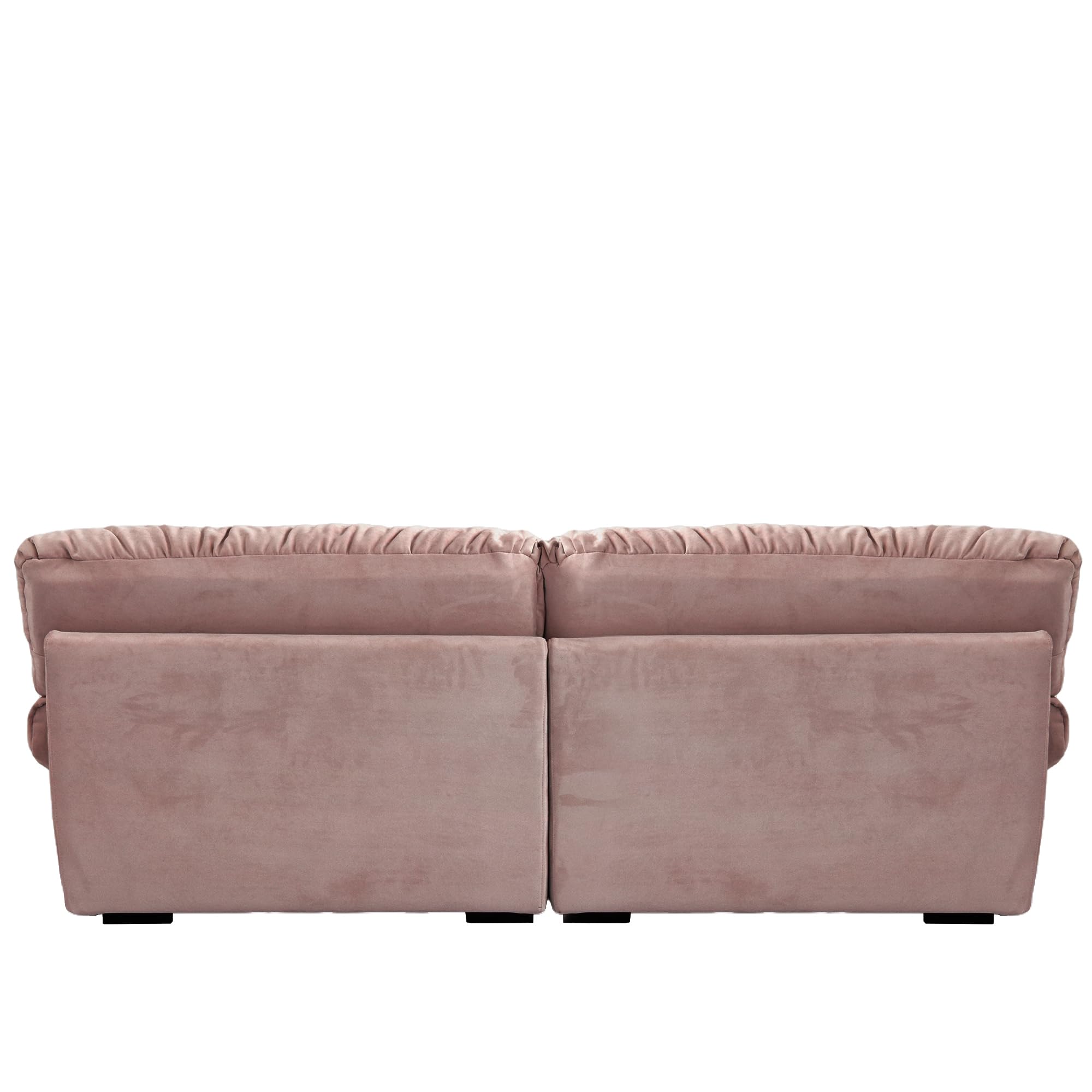 Sdorens 89" Cloud Sectional Couches, Loveseat Sofa Couch with 2 Pillows, Scrub Velvet Minimalist Sofa Couch, Modern Sofa for Living Room, Apartment, Bedroom, Office, Pink