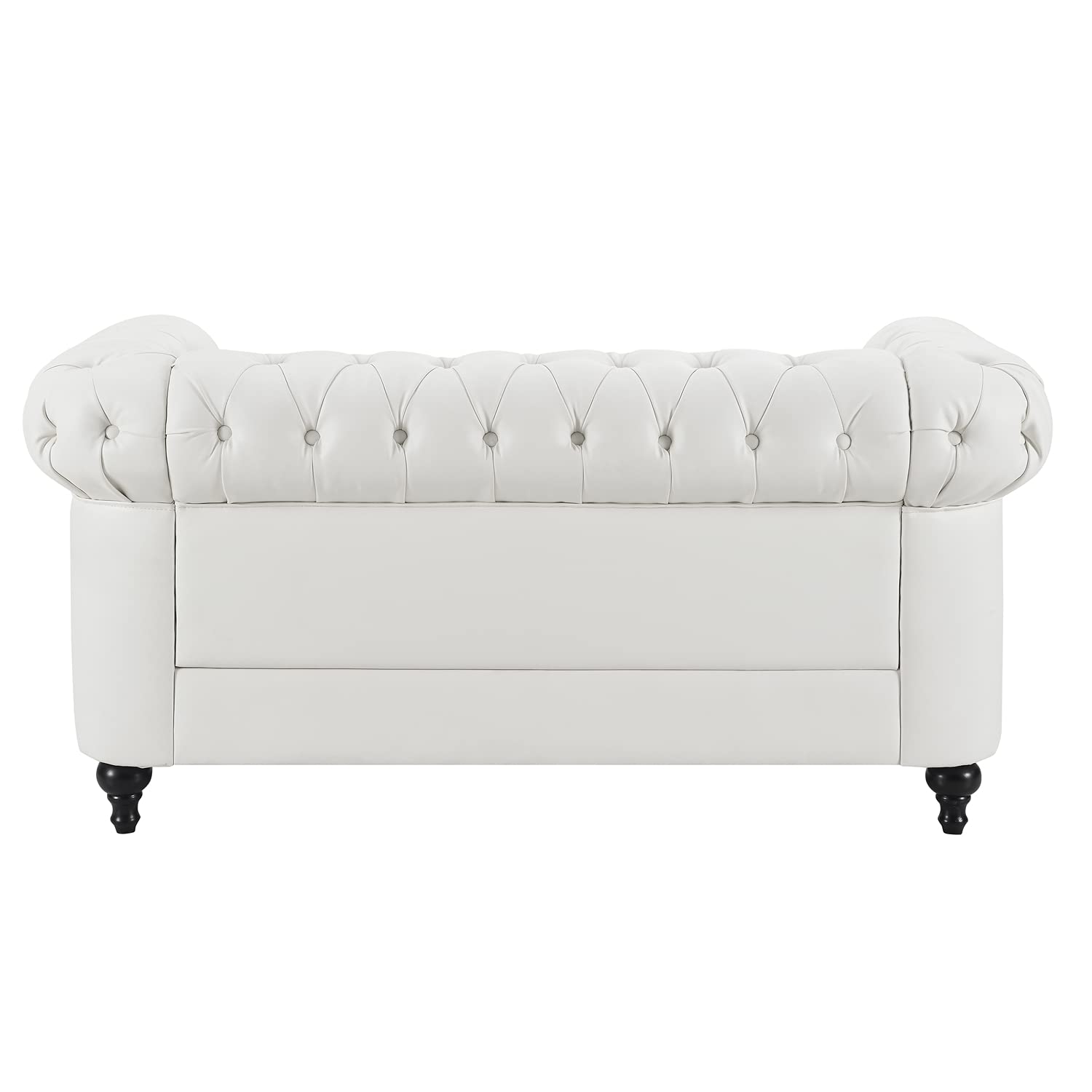 Chesterfield Sofa Set Sofa Loveseat Living Room Chair Juegos Modern Leather Couch Sofa Chair for Bedroom Chesterfield Tufted Leather Sofa Chair for Living Room Loive Seats Furniture Set - White