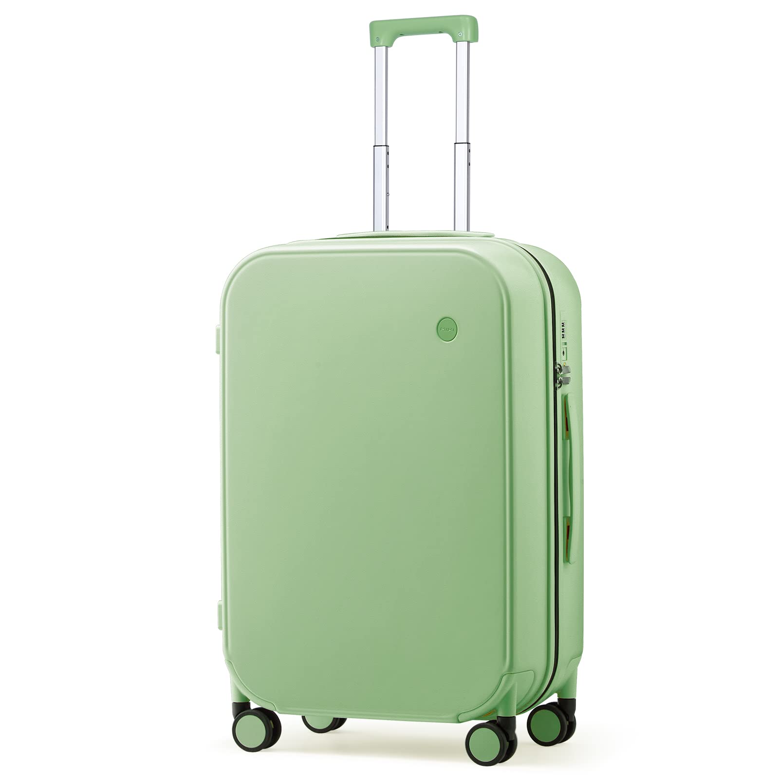 mixi Carry On Luggage Suitcase with Spinner Wheels Hardshell Lightweight Rolling Suitcases PC with Cover & TSA Lock for Business Travel,20inch, Avocado Green