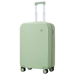 carry on luggage, mixi suitcase spinner wheels luggage hardshell lightweight rolling suitcases pc with cover & tsa lock for business travel