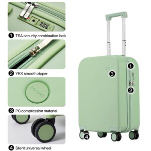 Carry on Luggage, Mixi Suitcase Spinner Wheels Luggage Hardshell Lightweight Rolling Suitcases PC with Cover & TSA Lock for Business Travel