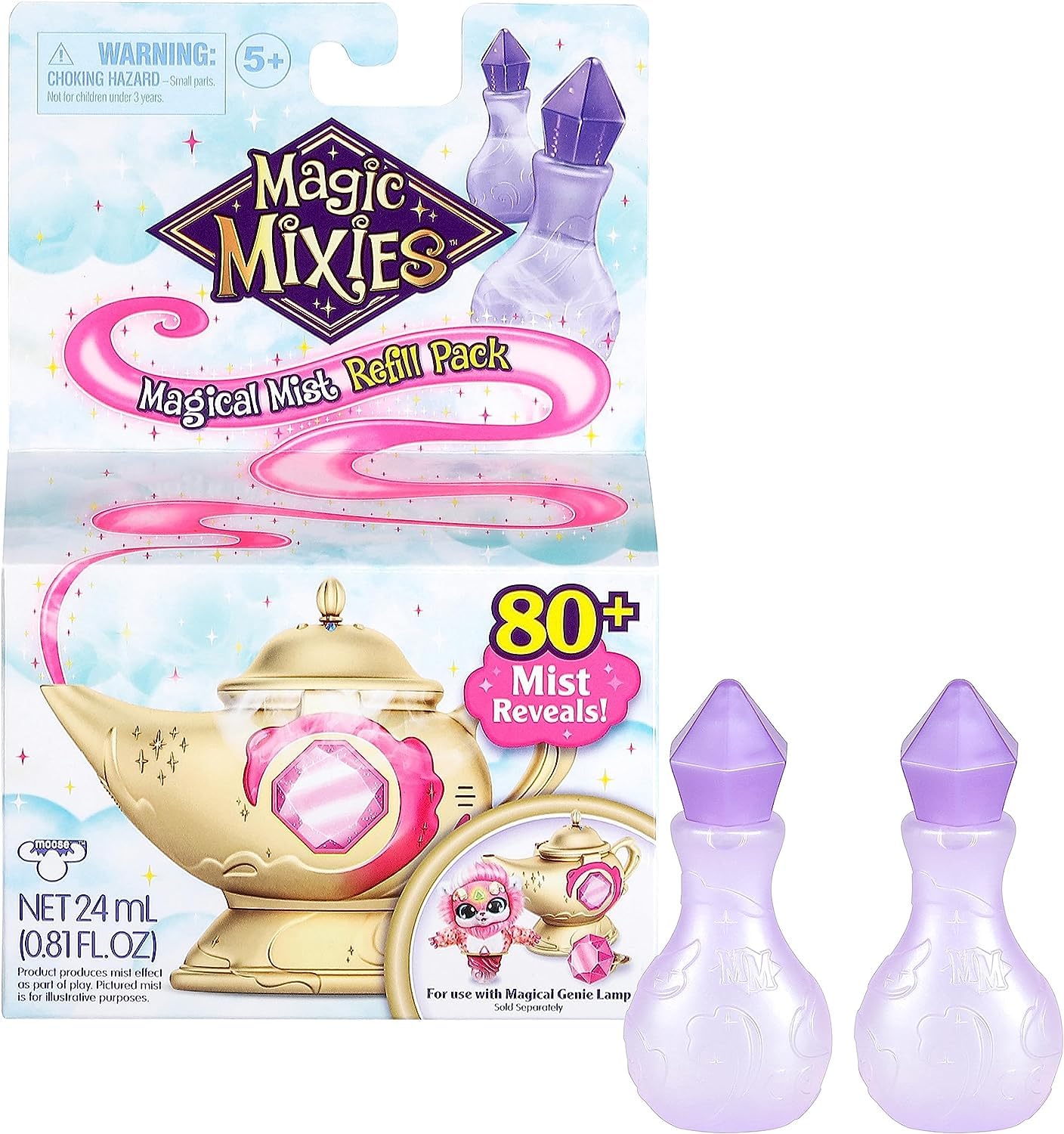 Magic Mixies Glow in The Dark Magic Genie Lamp - Starlight Magic Plus A Magical Mist Refill Pack for Magic Genie Lamp Bundle