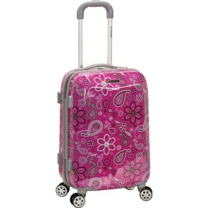 rockland vision hardside spinner wheel luggage, assorted/multicolor, carry-on 20-inch