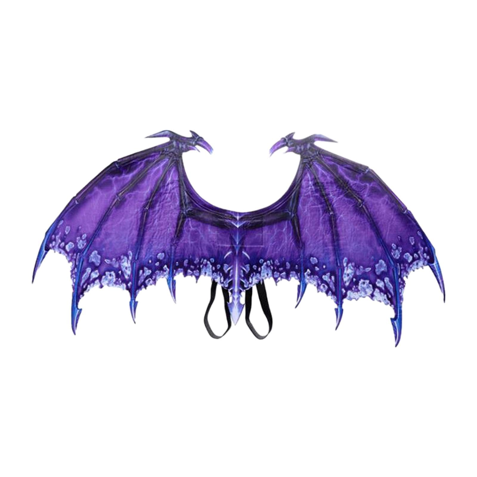 Fancyes Dragon Costume Dinosaur Wings Gift Toy Decoration Pretend Play Birthday Dragon Wing Photo Props Non Woven Fabric Carnival Nightclub Creative, Purple