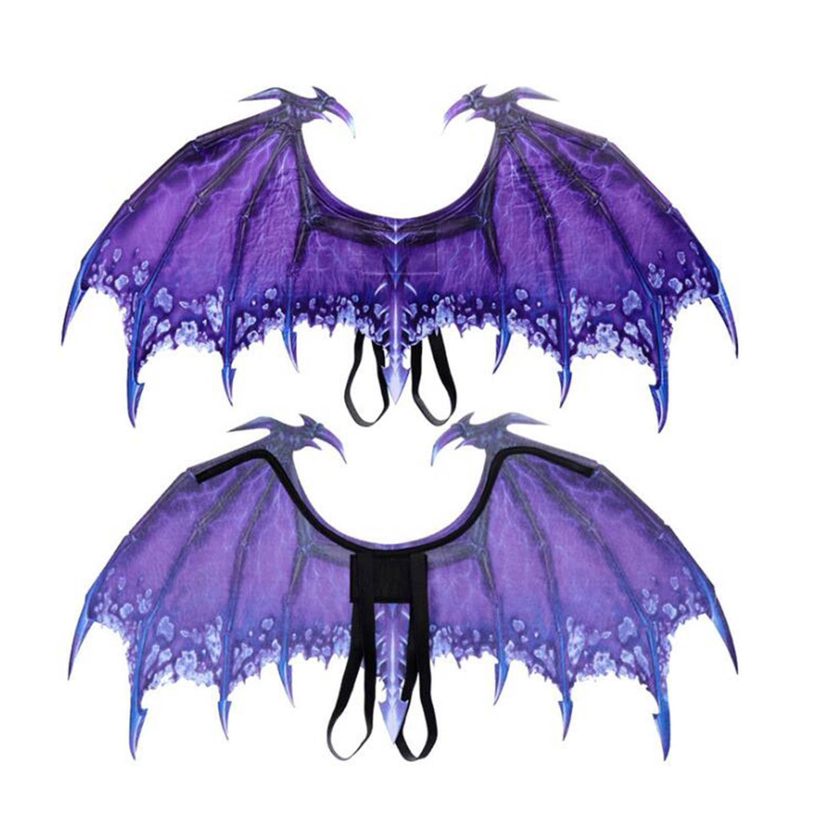 Fancyes Dragon Costume Dinosaur Wings Gift Toy Decoration Pretend Play Birthday Dragon Wing Photo Props Non Woven Fabric Carnival Nightclub Creative, Purple