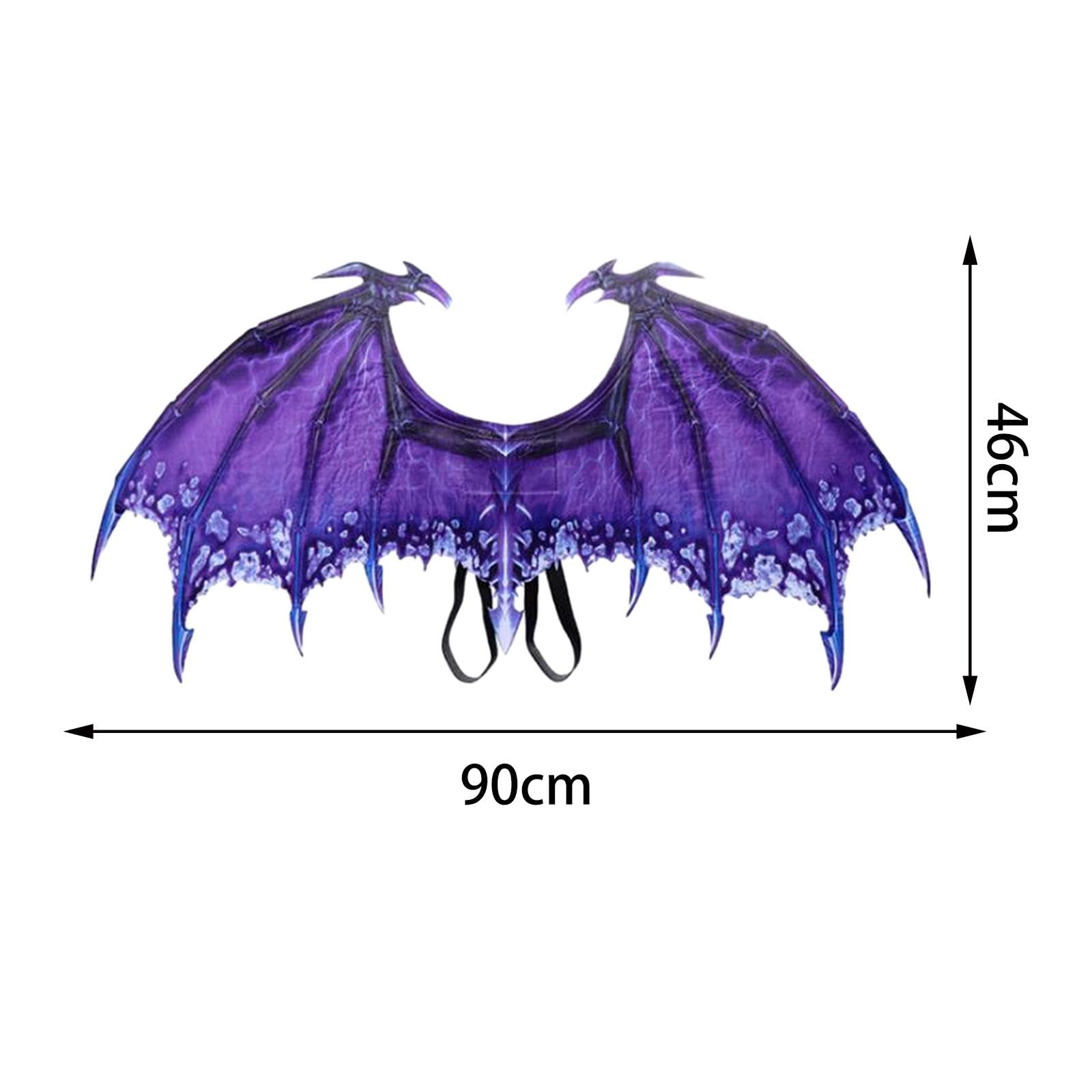 Fancyes Dragon Costume Dinosaur Wings Gift Toy Decoration Pretend Play Birthday Dragon Wing Photo Props Non Woven Fabric Carnival Nightclub Creative, Purple