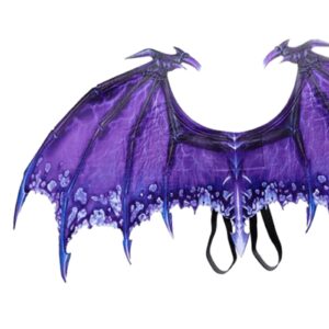 Fancyes Dragon Costume Dinosaur Wings Gift Toy Decoration Pretend Play Birthday Dragon Wing Photo Props Non Woven Fabric Carnival Nightclub Creative, Purple