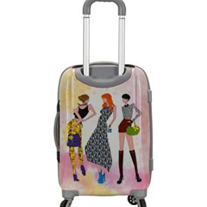 Rockland Vision Hardside Spinner Wheel Luggage, Assorted/Multicolor, Carry-On 20-Inch