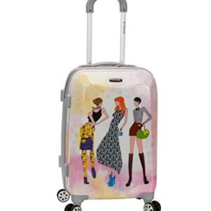 Rockland Vision Hardside Spinner Wheel Luggage, Assorted/Multicolor, Carry-On 20-Inch