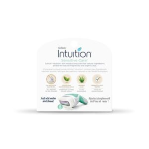 Schick Intuition Refill, Razors for Women Sensitive Skin | Intuition Razor Blades Refill with Organic Aloe, Razor Refills , 6 Count (Pack of 1)