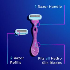 Schick Hydro Silk Razor for Women With 2 Moisturizing Blade Refills