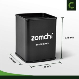 ZOMCHI Razor Blade Bank for Safety Razor Blade Storagement, Used Double Edge Safety Razor Blade Disposal Case (Black)