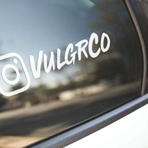 VulgrCo Custom Social Media Decal Stickers Customized Name Username Logo Brand Vinyl