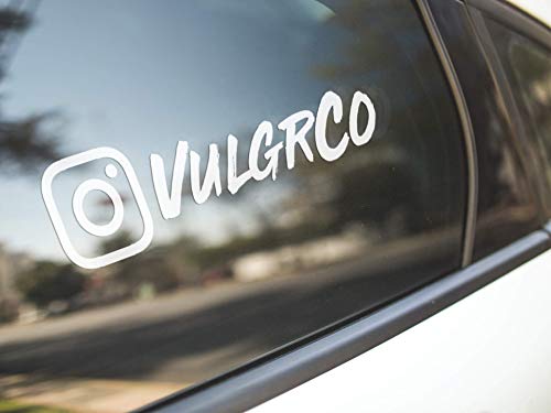 VulgrCo Custom Social Media Decal Stickers Customized Name Username Logo Brand Vinyl