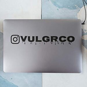 VulgrCo Custom Social Media Decal Stickers Customized Name Username Logo Brand Vinyl