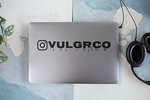 VulgrCo Custom Social Media Decal Stickers Customized Name Username Logo Brand Vinyl