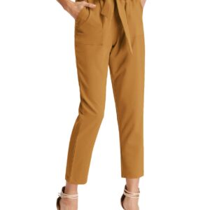 GRACE KARIN Womens Pants 2024 Work Business High Waisted Casual Dress Flowy Trousers Ginger