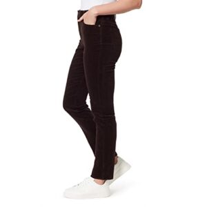 Gloria Vanderbilt Women's Size Amanda Corduroy Slim High Rise Pant, COFFEE ROAST, 26 Plus