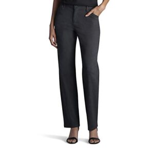 lee women's relaxed fit all day straight leg pant charcoal heather 12 long