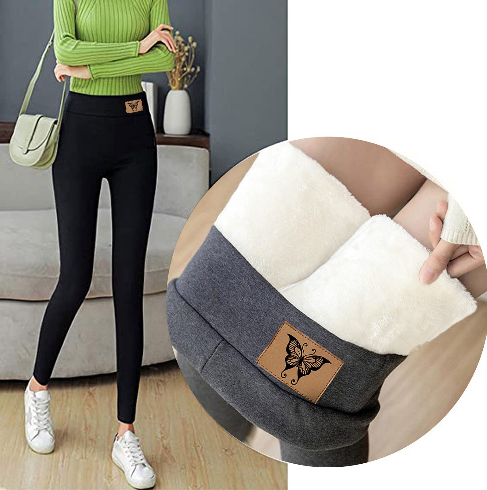 Fleece Leggings for Women 2023 Plush Velvet Thicken Warm Pant Fall Winter High Waistband Legging Returns and refunds My Recent Order