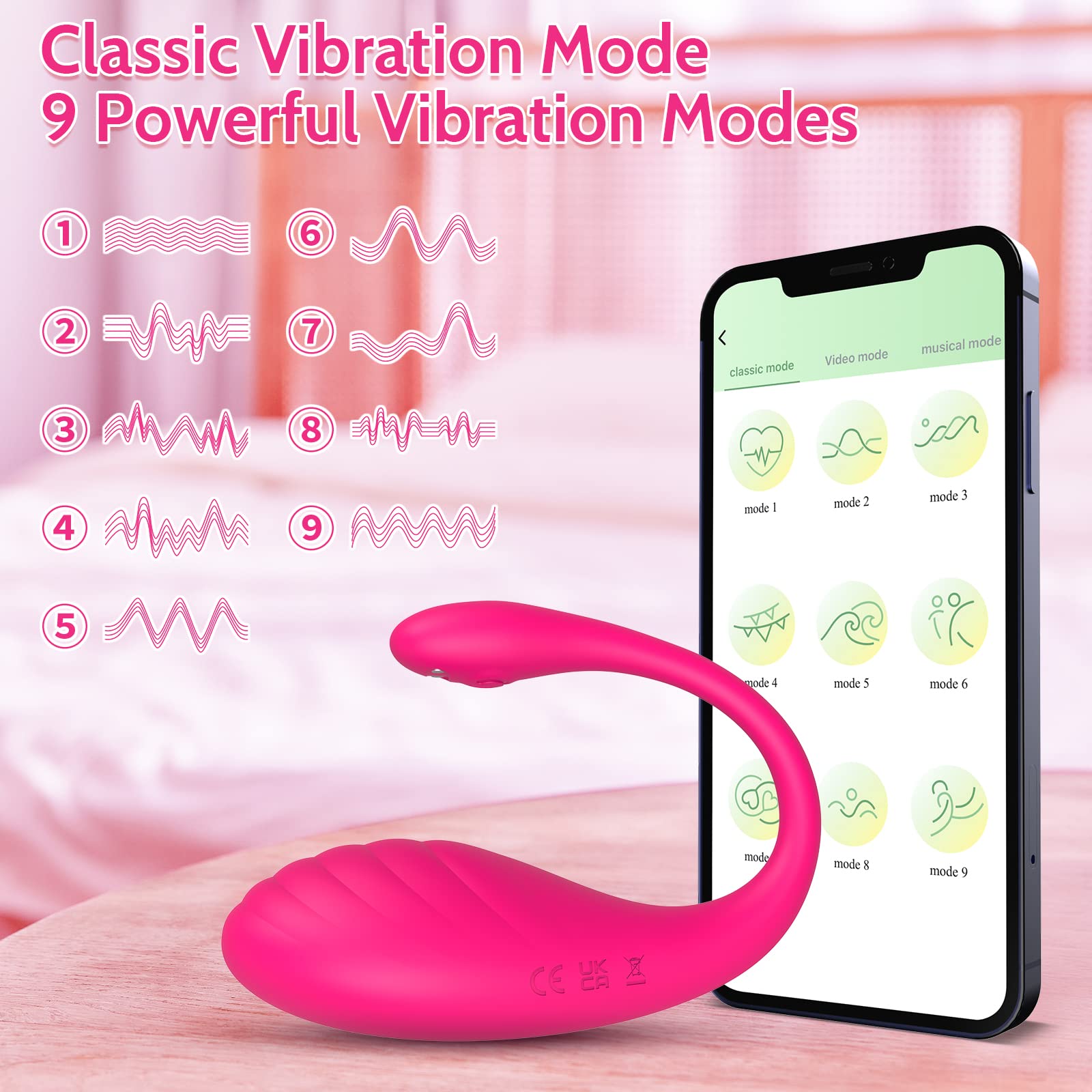 Vibrating Wearable G-spot Egg Vibrator, Smart APP Remote Control Pantie Vibe Dildo Anal Sex Toys with 10 Vibration Modes, Waterproof Prostate Massager Vagina Stimulator for Women Redeeming Love