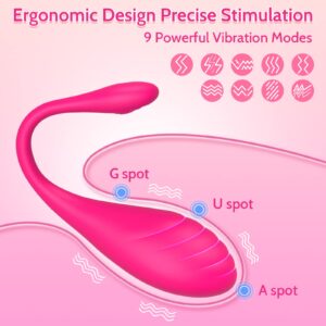 Vibrating Wearable G-spot Egg Vibrator, Smart APP Remote Control Pantie Vibe Dildo Anal Sex Toys with 10 Vibration Modes, Waterproof Prostate Massager Vagina Stimulator for Women Redeeming Love