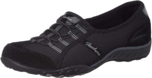 skechers sport women's breathe easy allure fashion sneaker,black,10 m us