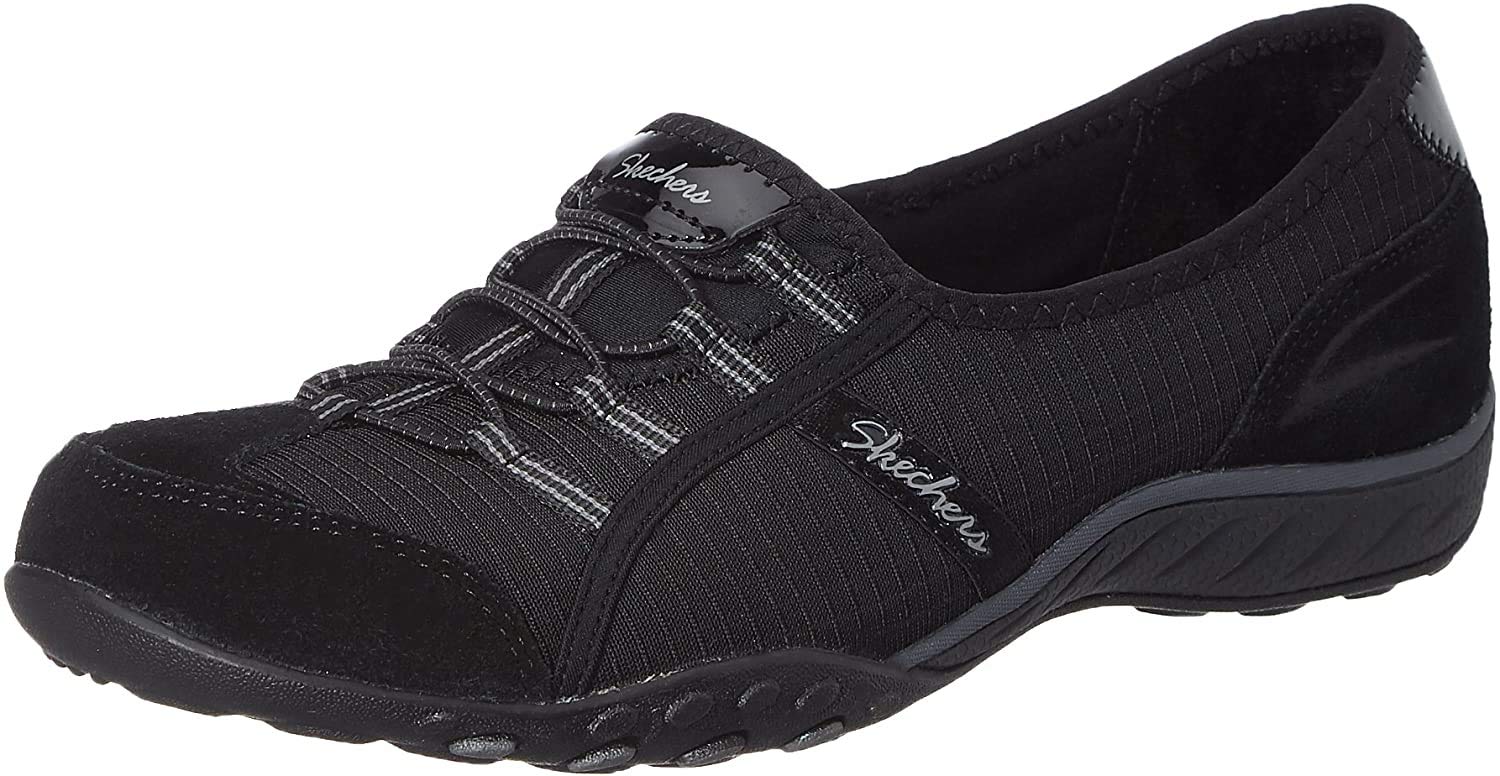 Skechers Sport Women's Breathe Easy Allure Fashion Sneaker,Black,10 M US