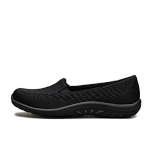 Skechers Women's Reggae Fest-Willows Loafer Flat, Black, 6 Wide