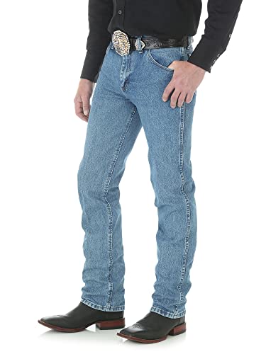 Wrangler Men's Premium Performance Cowboy Cut Slim Fit Jean, Stonewashed, 32W x 36L