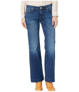 ariat womens trouser mid rise stretch kelsea wide leg jean, joanna, 31 short