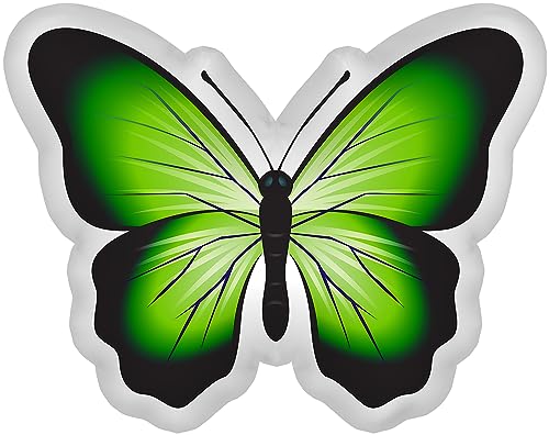 Green Butterfly Shaped Pillows Decorative, Cute Room Decoration and Living Room Sofa Cushion, 12 Inch