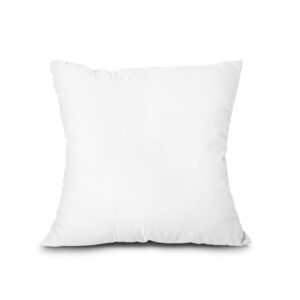 edow throw pillow insert, lightweight soft polyester down alternative decorative pillow, sham stuffer, machine washable. (white, 18x18)