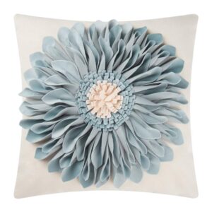 oiseauvoler handmade throw pillow covers 18x18 inch blue 3d sunflower cushion covers decorative pillowcases couch living room farmhouse decor