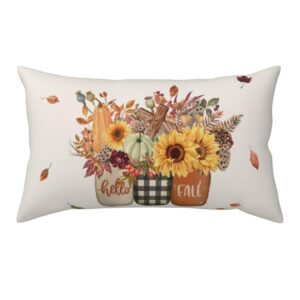 hmliqrry fall pillow covers 12x20 autumn lumbar pillow covers seasonal fall decor pumpkin thanksgiving decorative pillow case for couch