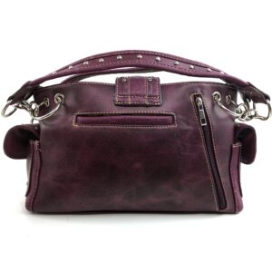 Justin West Floral Concho Western Concealed Carry Handbag (Purple Purse)