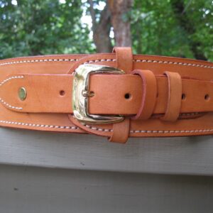 Western Cartridge Gun Belt - 22 Caliber with Deluxe Cross Draw Tooled Holster Combo - Leather - Natural (Natural, 40")