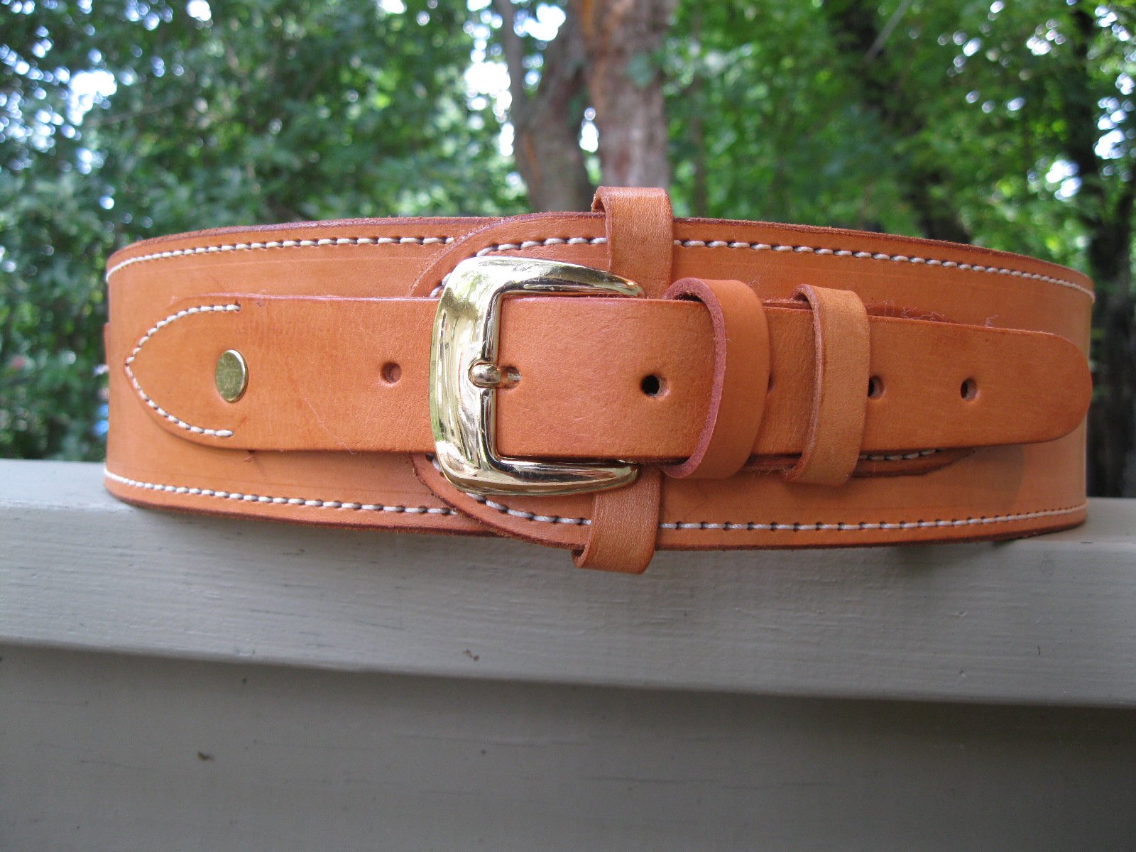 Western Cartridge Gun Belt - 22 Caliber with Deluxe Cross Draw Tooled Holster Combo - Leather - Natural (Natural, 40")