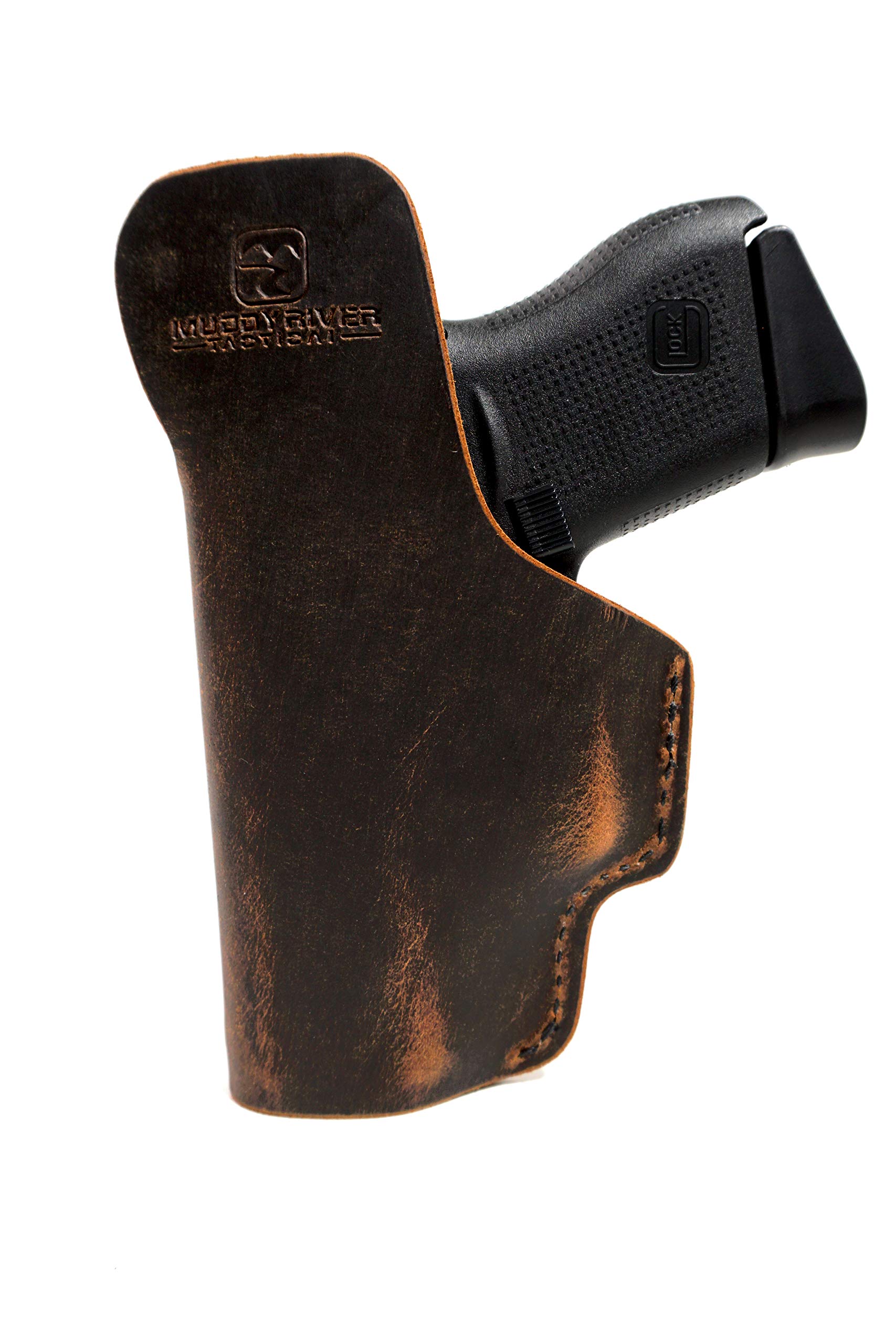 Muddy River Tactical Smith and Wesson SD 9/40 VE - Soft Sided Leather Inside The Waistband (IWB) Concealed Carry Holster- IWB Holster (Right Handed)