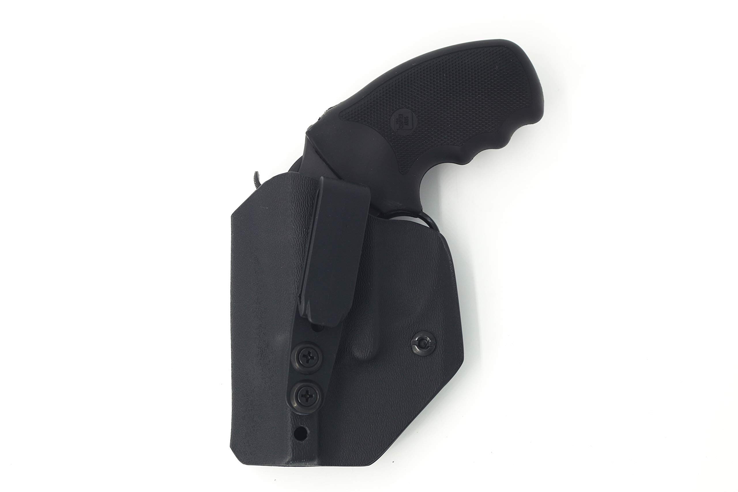 Compatable with Charter Arms Undercover 38 Special .38 Ambidextrous IWB Kydex Holster Inside Waistband Concealed Carry Holster Made in USA (Black)