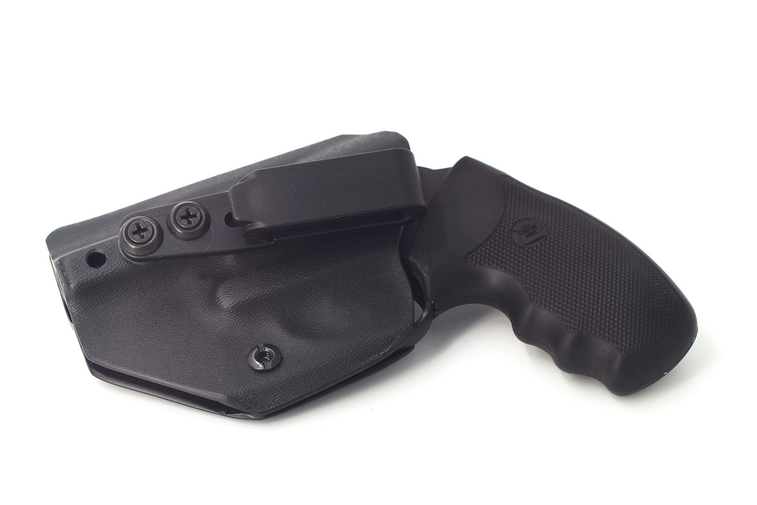 Compatable with Charter Arms Undercover 38 Special .38 Ambidextrous IWB Kydex Holster Inside Waistband Concealed Carry Holster Made in USA (Black)