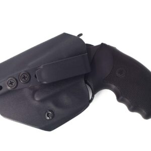 Compatable with Charter Arms Undercover 38 Special .38 Ambidextrous IWB Kydex Holster Inside Waistband Concealed Carry Holster Made in USA (Black)