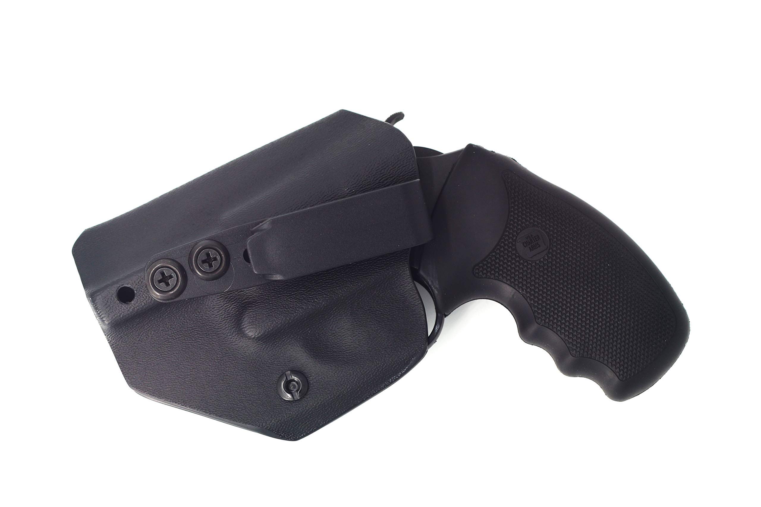 Compatable with Charter Arms Undercover 38 Special .38 Ambidextrous IWB Kydex Holster Inside Waistband Concealed Carry Holster Made in USA (Black)