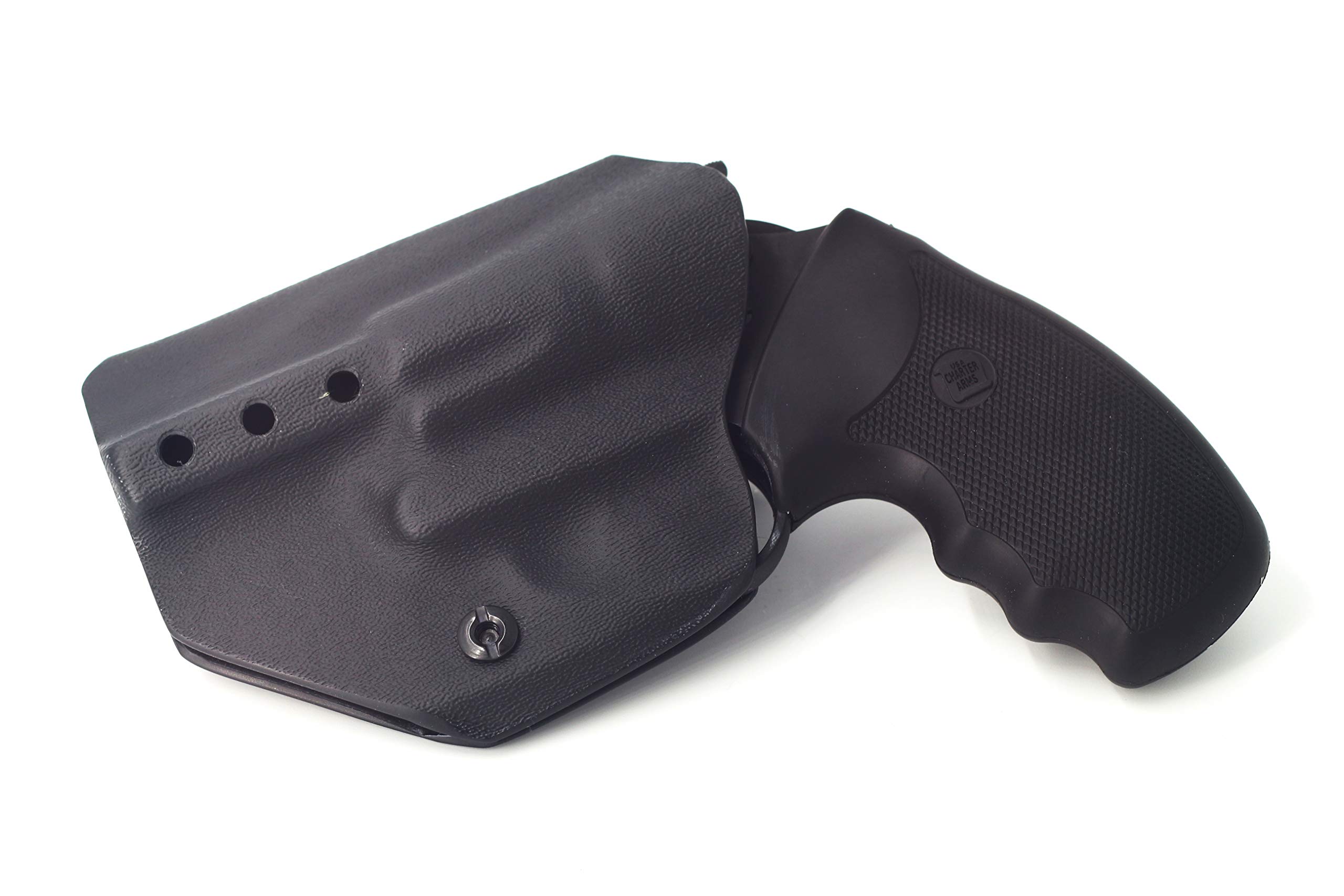 Compatable with Charter Arms Undercover 38 Special .38 Ambidextrous IWB Kydex Holster Inside Waistband Concealed Carry Holster Made in USA (Black)