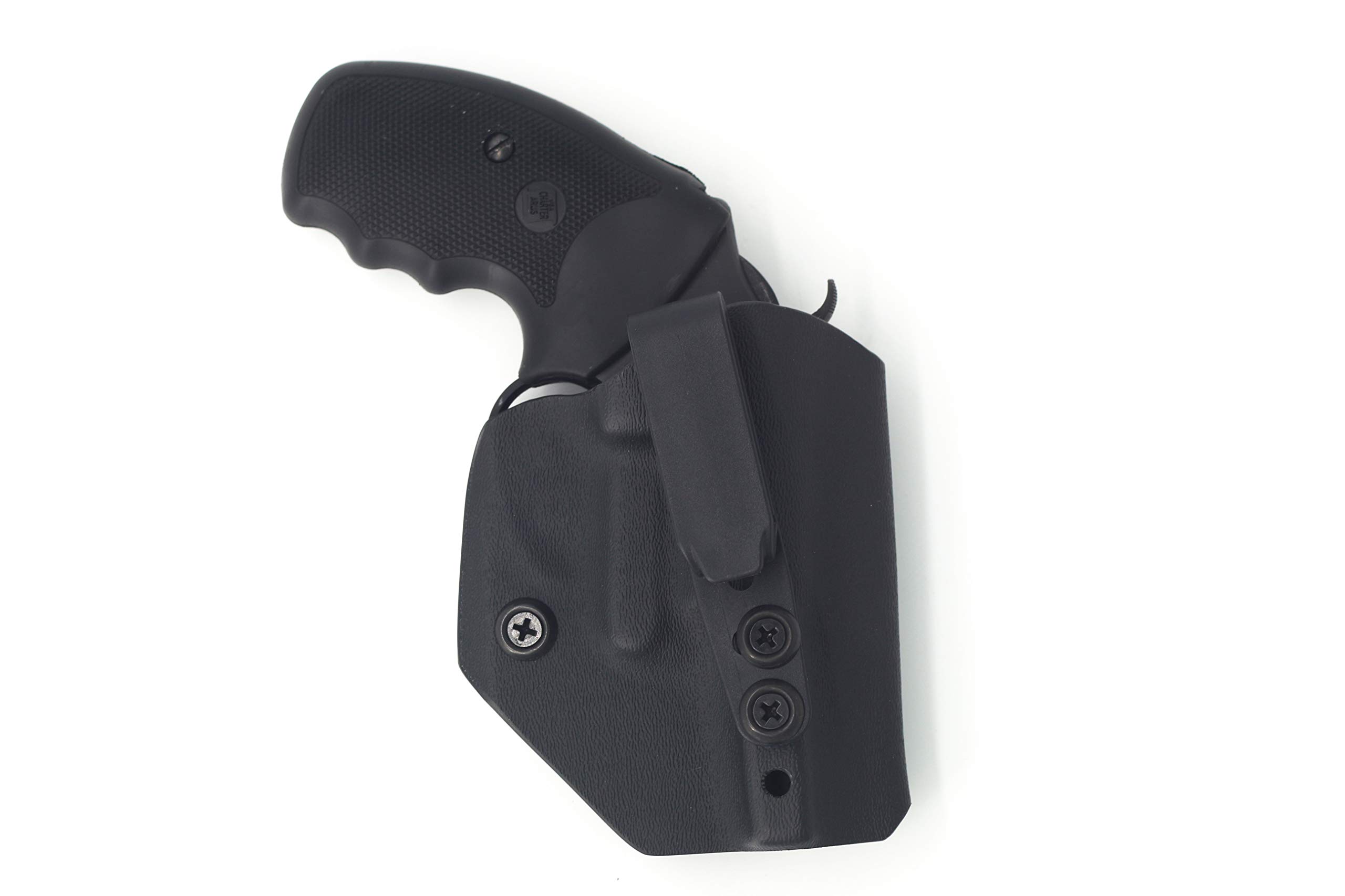 Compatable with Charter Arms Undercover 38 Special .38 Ambidextrous IWB Kydex Holster Inside Waistband Concealed Carry Holster Made in USA (Black)